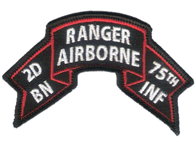 2nd BN Ranger Scroll (OLD STYLE) - Wax Backed - 4" x 2 3/8" - Merrowed ...