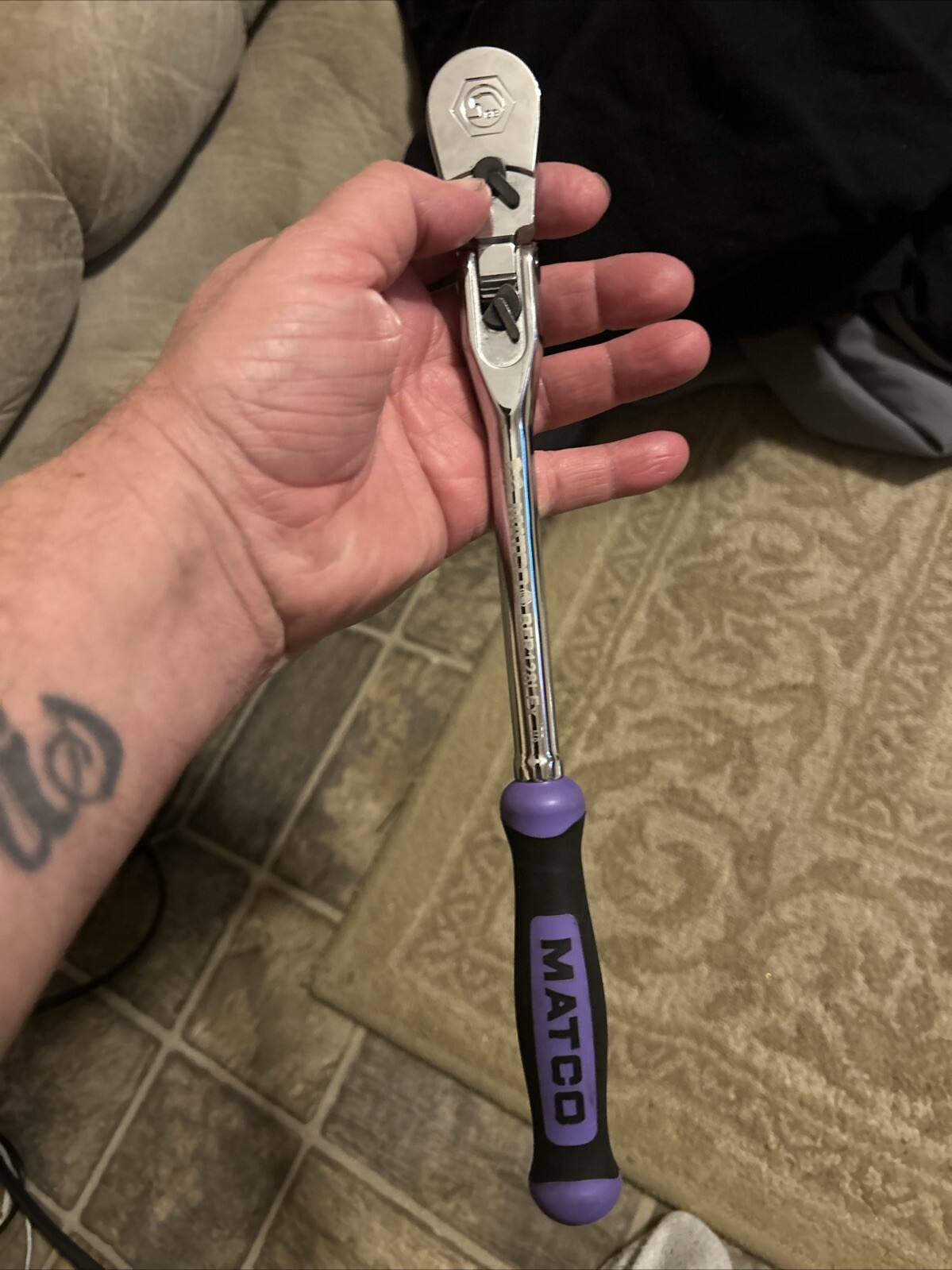 Matco Tools 3/8 Locking Flex Head Ratchet 12.5 Inch Purple USA... | eBay