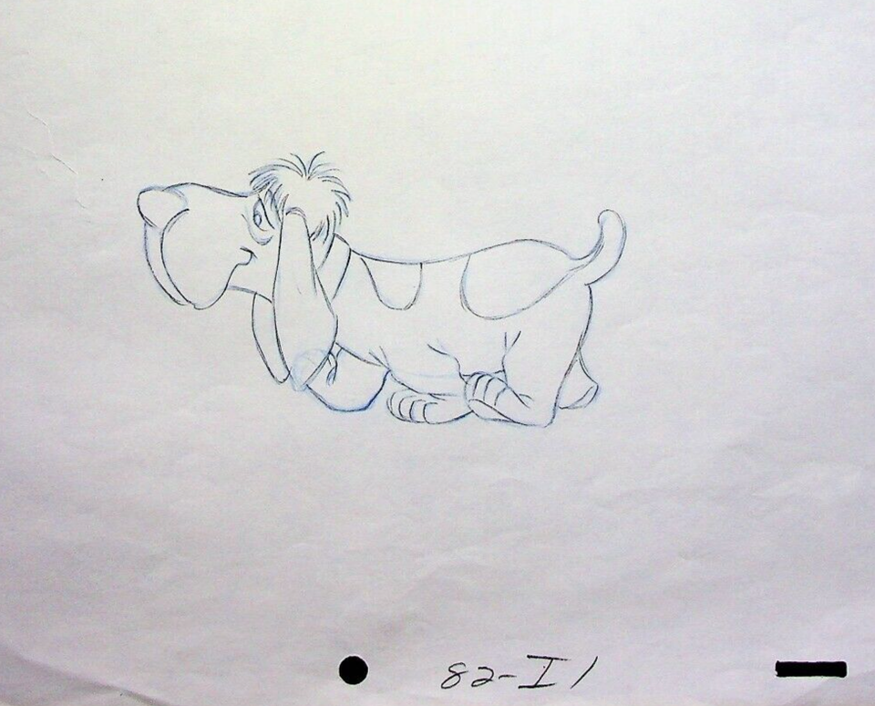 Woofer & Wimper, Dog Detectives 1975 Production Hand Drawn Pencil Hanna ...