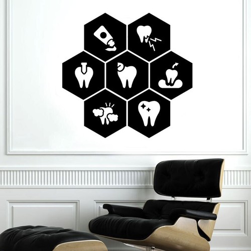 Wall Decal Teeth Dentist Clinic Care Healthy Teeth Sticker Mural Dental ...