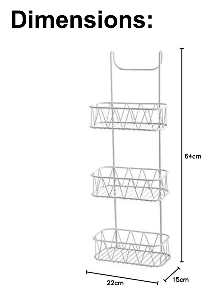 Hanging Over Door Screen Shower Caddy Bathroom Storage Rack Tidy Modern ...