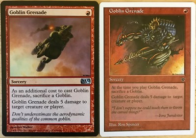 Goblin Grenade x2 ( 1x M12 / 1x Anthologies ) 2x MTG Magic the ...