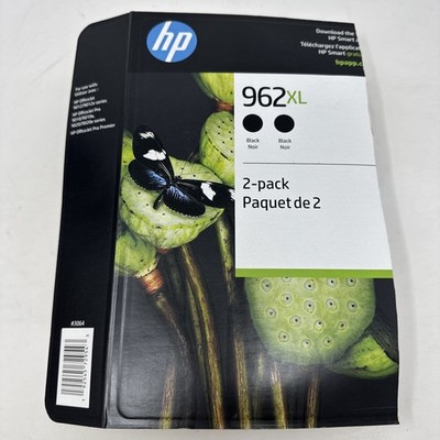 New Genuine HP 962XL Black High Yield Ink Cartridges, 1/Pack exp 11/ ...