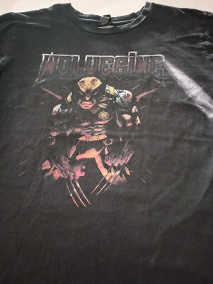 Wolverine Marvel X Men Scratch black graphic t-shirt men's Lrg | eBay