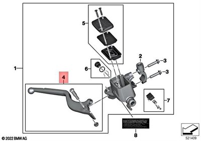 Genuine BMW Handbrake Lever Genuine - G310GS (K02) - G310R (K03 ...