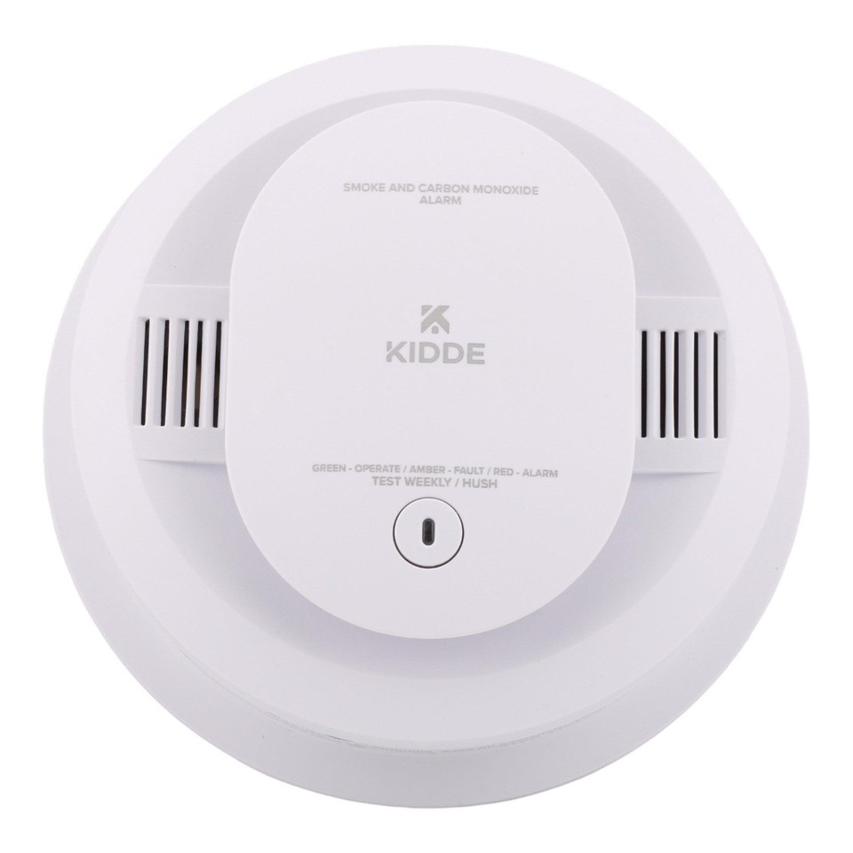 Kidde 900-CUAR Smoke & CO Alarm 120V AA Battery Backup Photoelectric ...
