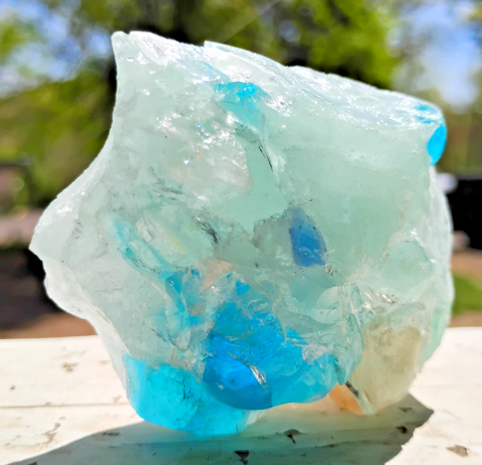 PEARLY glass rock slag aquarium landscape rocks MULT COLOR slag glass ...