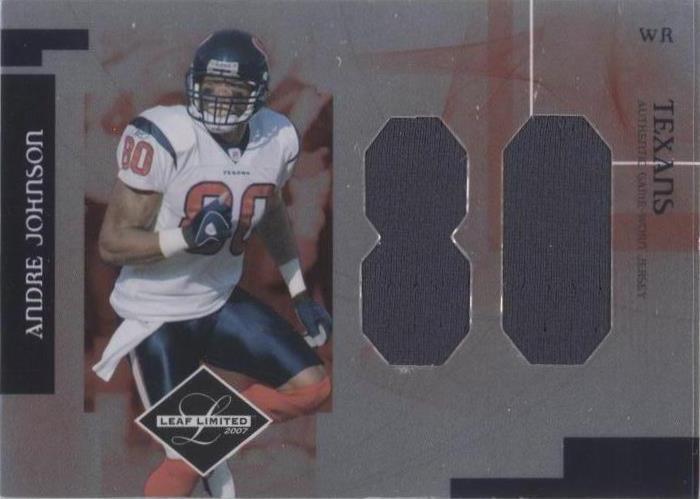 2007 Leaf Limited - Jumbo Jerseys Andre Johnson #J-12 Jersey Number /80 (MEM) for sale online | eBay