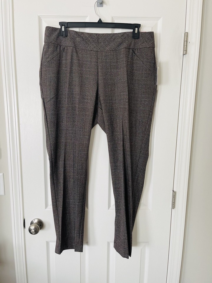 NWT Investments Plus PARK AVE fit Pull-On Straight Leg 2 Way Stretch ...