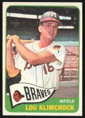 Lou Klimchock 1965 Topps #542 Milwaukee Braves | eBay