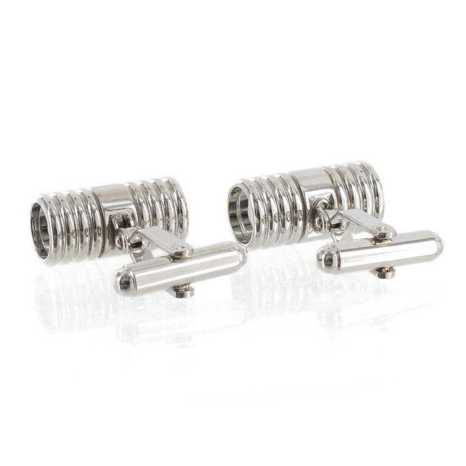 Silver Tone Barrel Cylinder Mens Toggle Cufflinks 3/4" | eBay