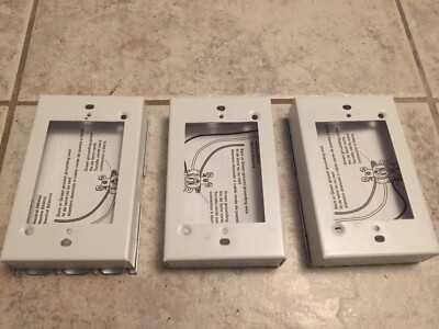 3 x Wiremold Outlet Box to Use as Wiremold Raceway White Outlet ...