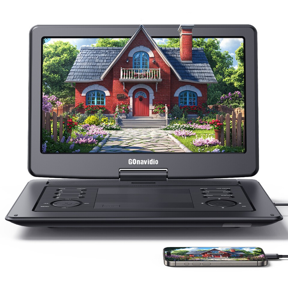 19" Full HD Portable DVD Player with 16" Large Screen HDMI AV in/Out ...