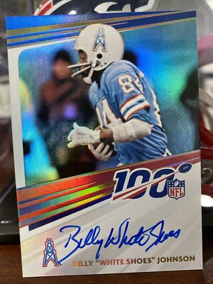 2020 Panini NFL 100 Signatures Billy White Shoes Johnson On Card Auto ...