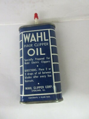 VINTAGE ADVERTISING WAHL HAIR CLIPPER OILER OIL TIN CAN 870-F | eBay