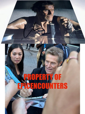 REAL! WILLEM DAFOE SIGNED "PLATOON" 8X10 PHOTO W/PROOF W/COA PSA ...