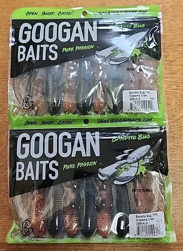 Lot Of 2. Googan Baits Bandito Bug 4" 7PK. Alabama Craw | eBay