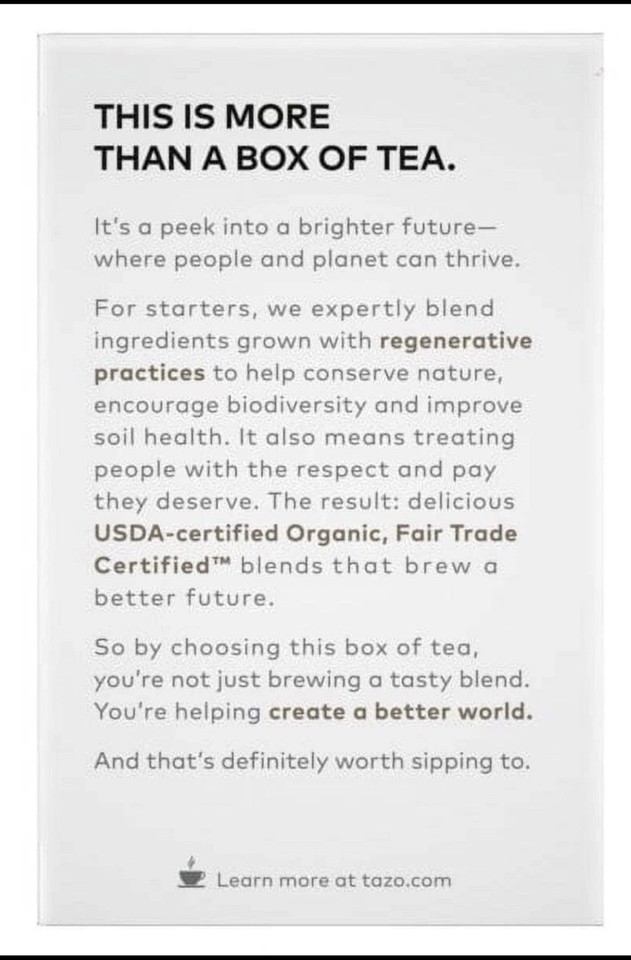 6 BOXES TAZO Organic Awake English Breakfast Black Tea, With Caffeine ...