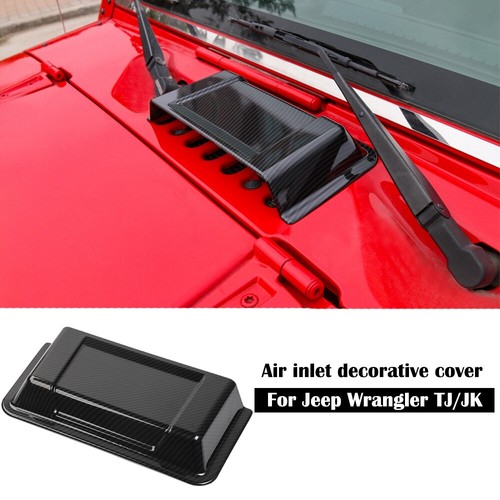 For Jeep Wrangler JK TJ 1997+ Air Intake Caps Rain Shield Hood Scoop ...