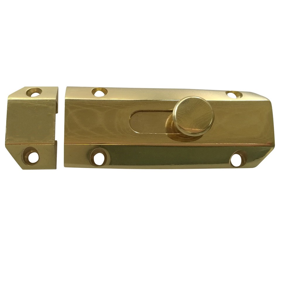 Gold Slide Bolt Latch Gate Latches Safety Door Lock Locker Brass ...