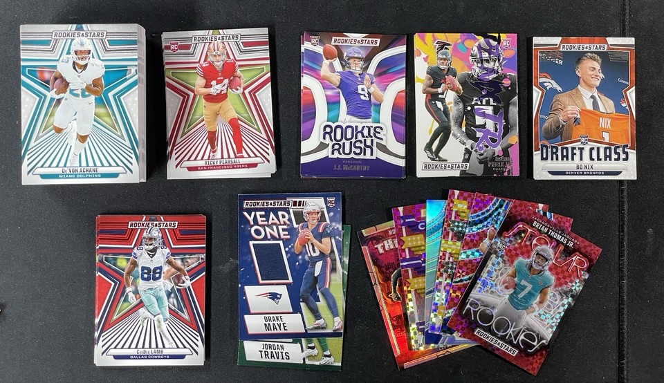 142x Lot 2024 Rookies & Stars Football - Rookies, Parallels, Base ...
