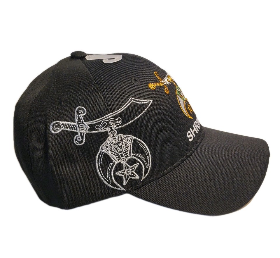 Shriner Shriners Men's Baseball Cap Hat Black Embroidered Shrine | eBay