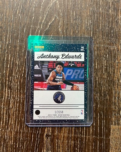 NBA Anthony Edwards Timberwolves Rated Rookie Trading Card Panini ...