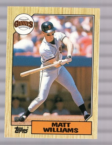 MATT WILLIAMS ROOKIE CARD - FREE SHIPPING - 1987 TOPPS TRADED - CARD ...