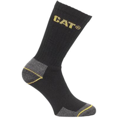 CAT Caterpillar Crew Work Socks 3 Pair Packs Sizes 6-11 & 11-14 ...