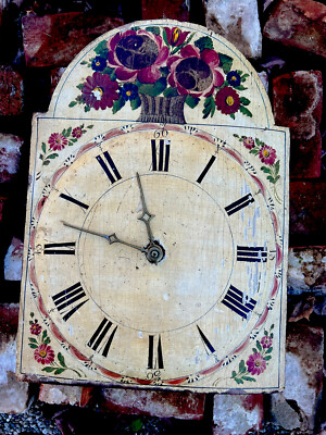 Antique Tall Case/Grandfather Wooden Clock Dial & Movement | eBay