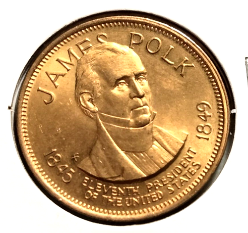 James Polk - 11th President- Commemorative Coin Medal Token (INV#5586 ...
