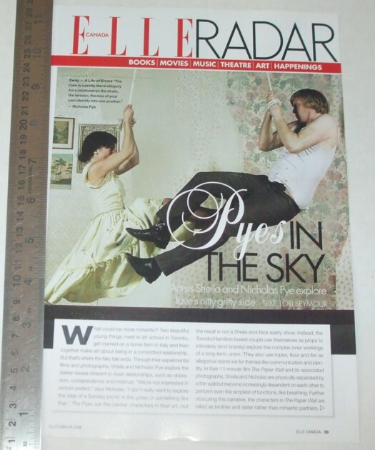 Nicholas PYE Sheila original ONE magazine clipping page PHOTO article ...