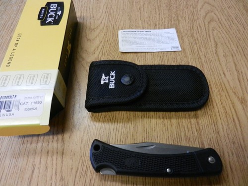 NIB 2020 Buck Folding Hunter LT Lock back Knife W/ sheath 110BKSLT-B ...