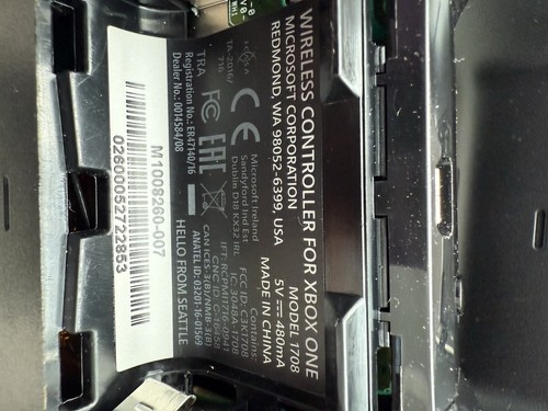 LOT of 2 Microsoft Xbox One Wireless Controllers - Model 1708 Please ...