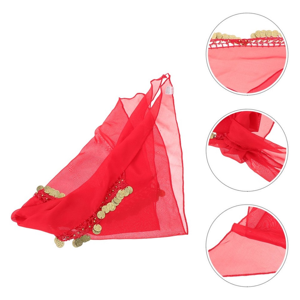 Belly Dancer Coin Headpiece Women Head Scarf (Red) - Tribal Festival ...