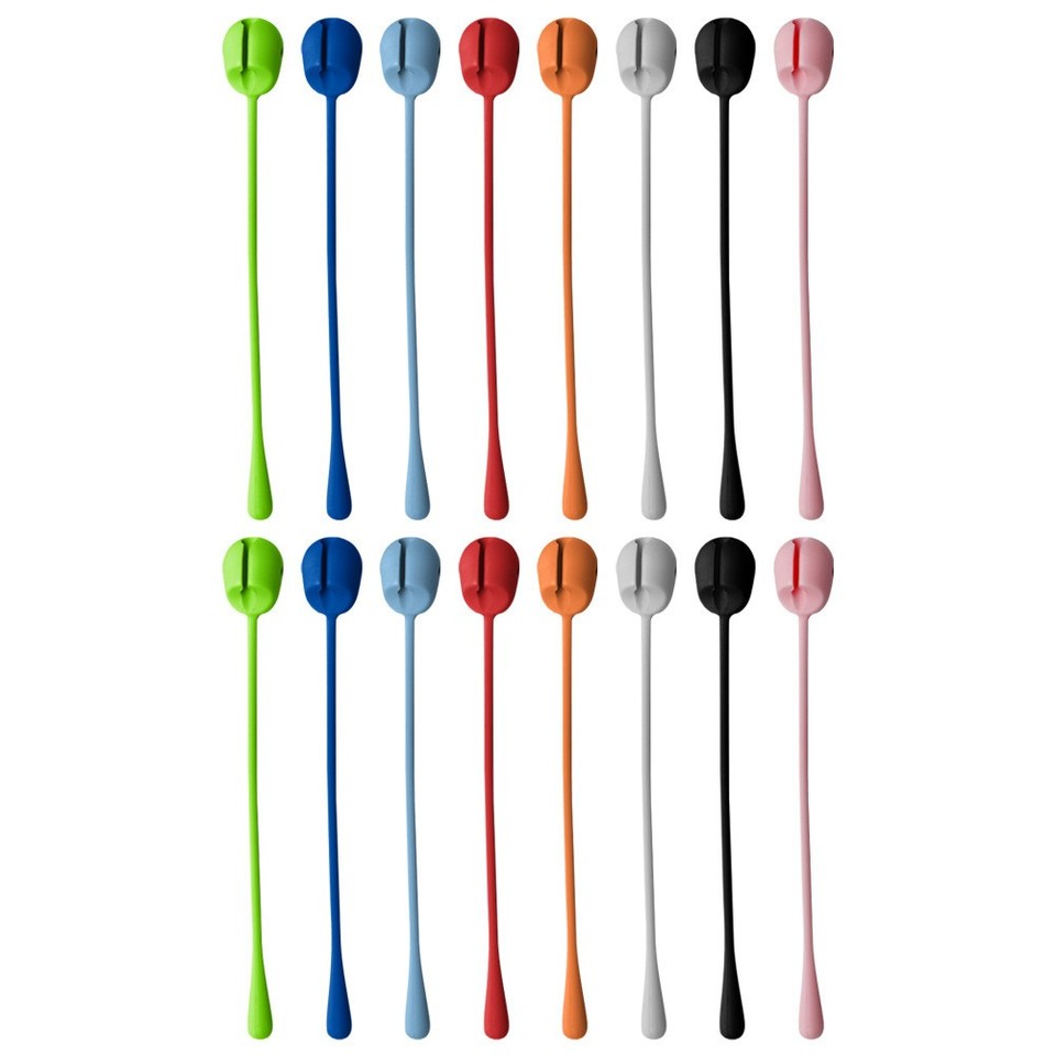 16 Pcs Silicone Cord Wraps Cable Ties Cord Straps Cable Organizers for ...