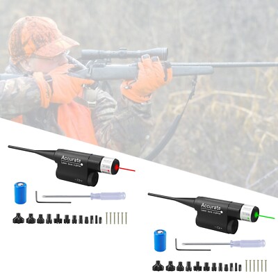 177-12GA multi caliber Bore Sighter Collimator Red Green Laser Bore ...