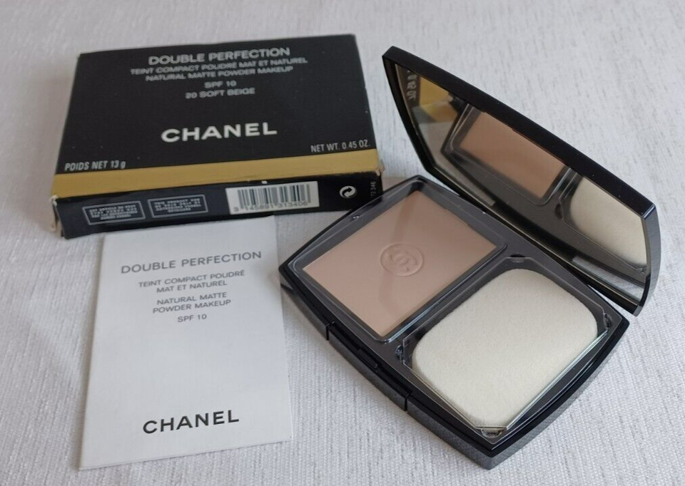 CHANEL Double Perfection Natural Matte Powder Makeup 20 Soft Beige NIB ...