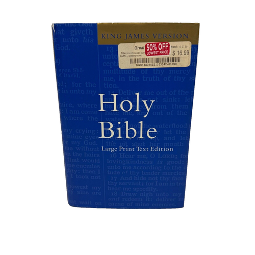 Holy Bible King James Version Large Print Text Edition 9780521163347 | eBay
