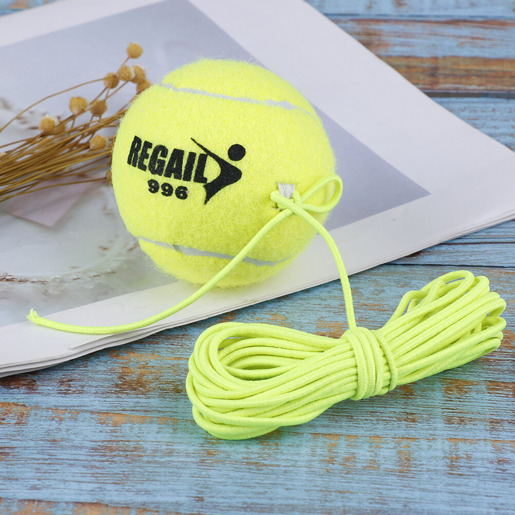 Elastic Rubber Band Tennis Ball Single Practice Training Belt Line Cord ...