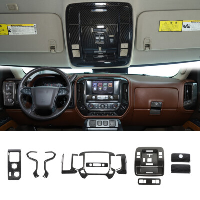 Interior Decoration Cover Trim Full Kit For Chevy Silverado GMC Sierra ...