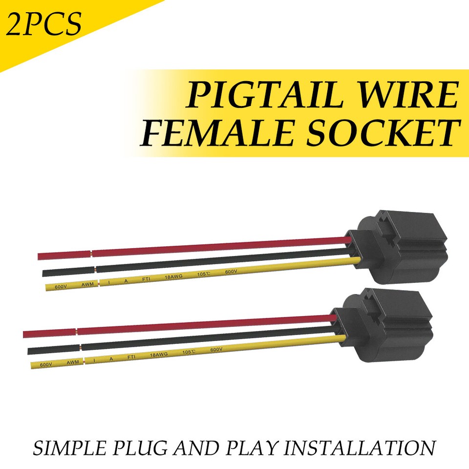 9008 H13 Bulb Socket Brake Front Turn Signal Light Harness Wire Plug ...