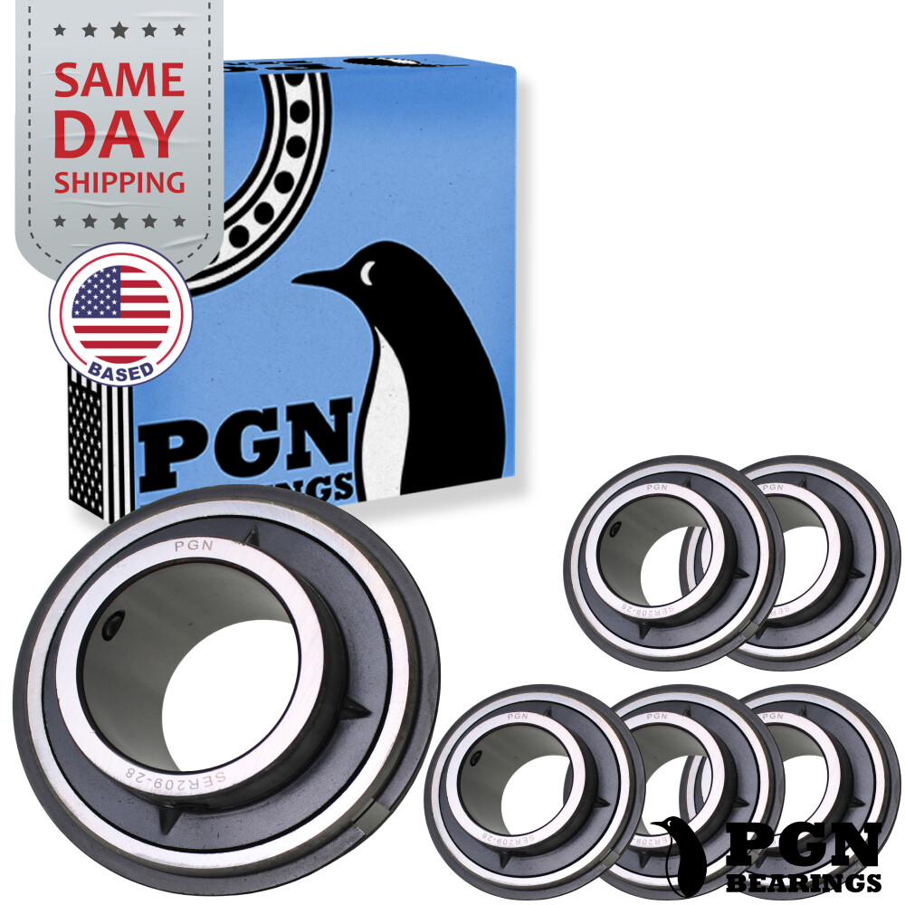 (6) SER209-28 - 1-3/4" Bore Insert Ball Bearing With Snap Ring - ER-28 ...