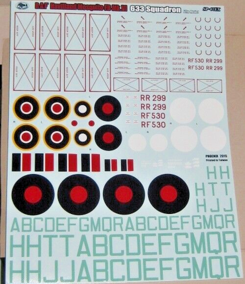 1/32 Mosquito Mk.26/T Mk.29 decal ROCAF+Royal AirForce 633 Sq ...