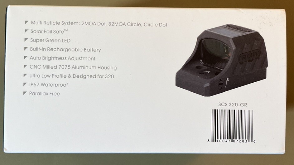 Holosun SCS Multi-Reticle 32MOA Green Circle 2MOA Dot Reflex Sight ...