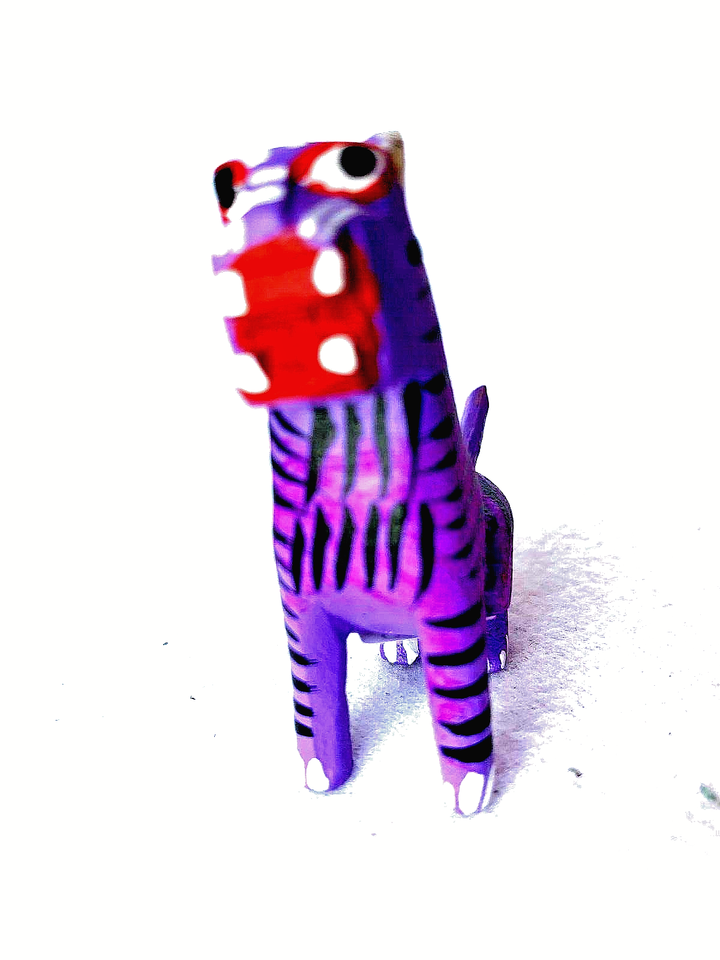 TIGER MINI Alebrije Hand Painted Oaxacan Wood Carving Folk Art Oaxaca ...