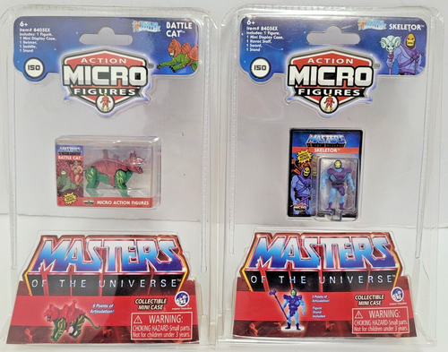 NEW WORLDS SMALLEST ACTION MICRO FIGURES MASTERS OF THE UNIVERSE PAIR ...