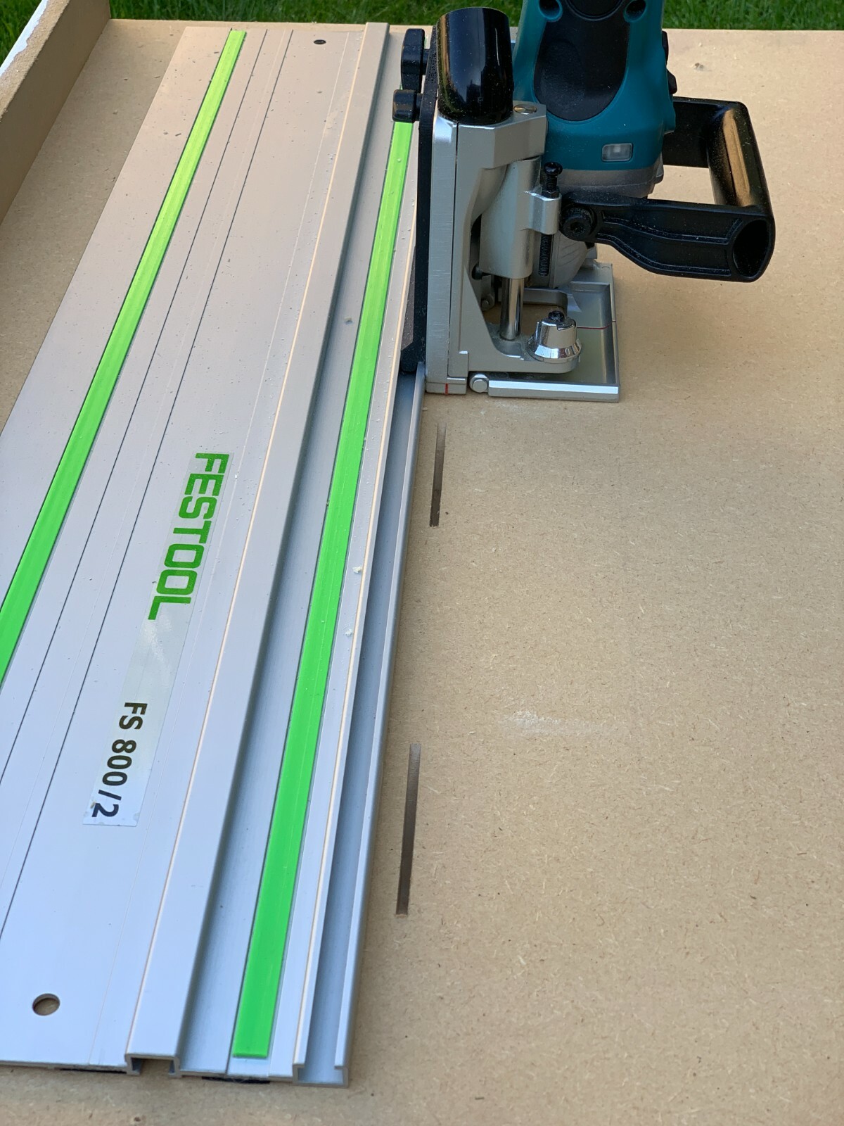 Makita DPJ180Z Biscuit Jointer rail adaptor for Festool plunge saw ...