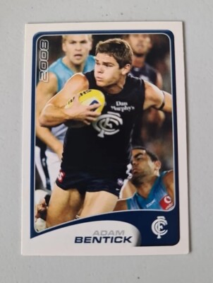 2008 HERALD SUN CARLTON BLUES ADAM BENTICK COMMON #26 CARD AFL SELECT ...