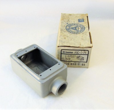 Appleton FSC-1-75 Single Gang 3/4" Device Box New in Box | eBay